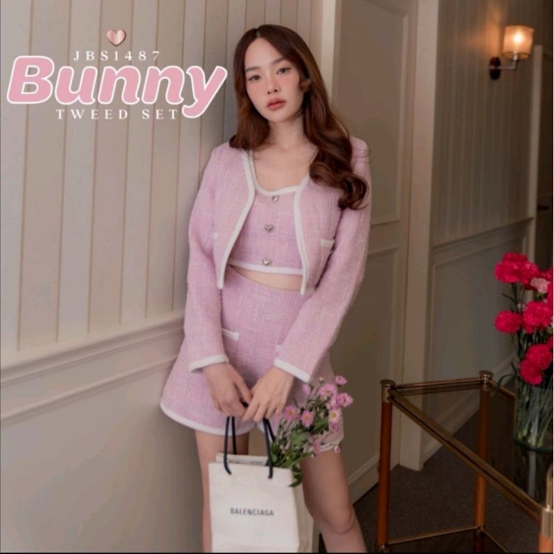 Joops Studio Bunny Tweed Set ของใหม่ป้ายห้อย | Shopee Thailand