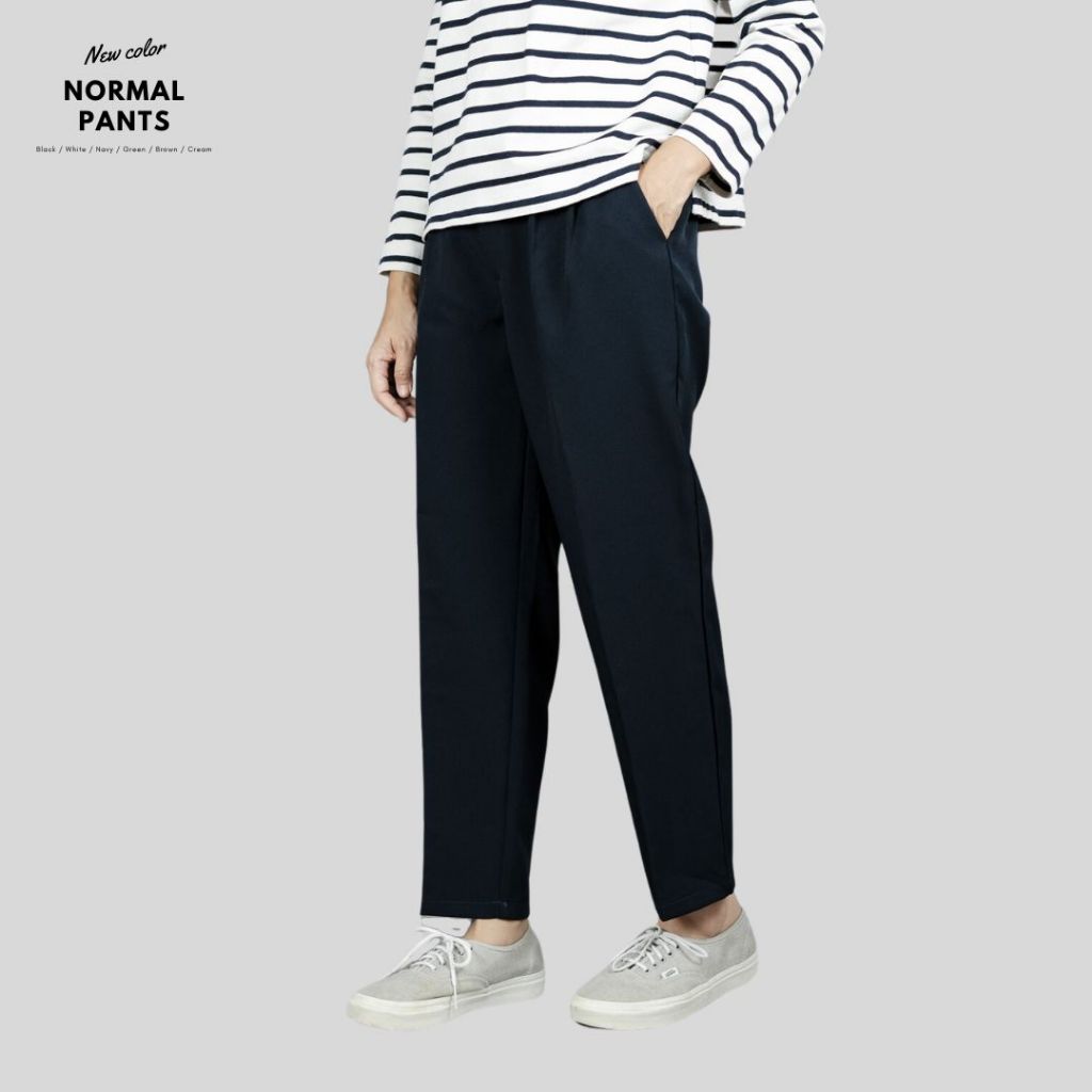 Normal Pants กางเกงขาสอบ เอวสูง ซิปหน้า | Shopee Thailand