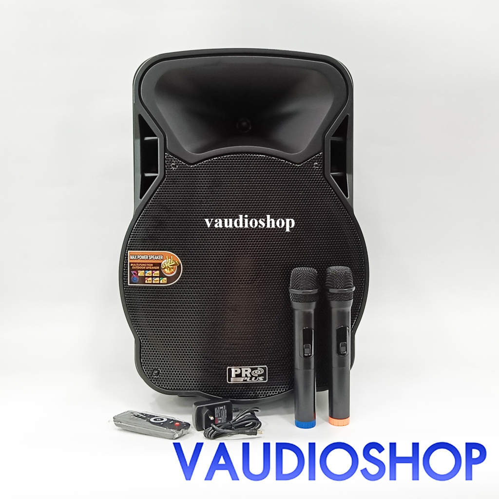 PROPLUS XA15 ตู้ลำโพงมีแอมป์ในตัว 15 นิ้ว PRO PLUS XA-15 (Bluetooth/USB/ไมค์ลอย 2 ตัว) โปรพลัส ...