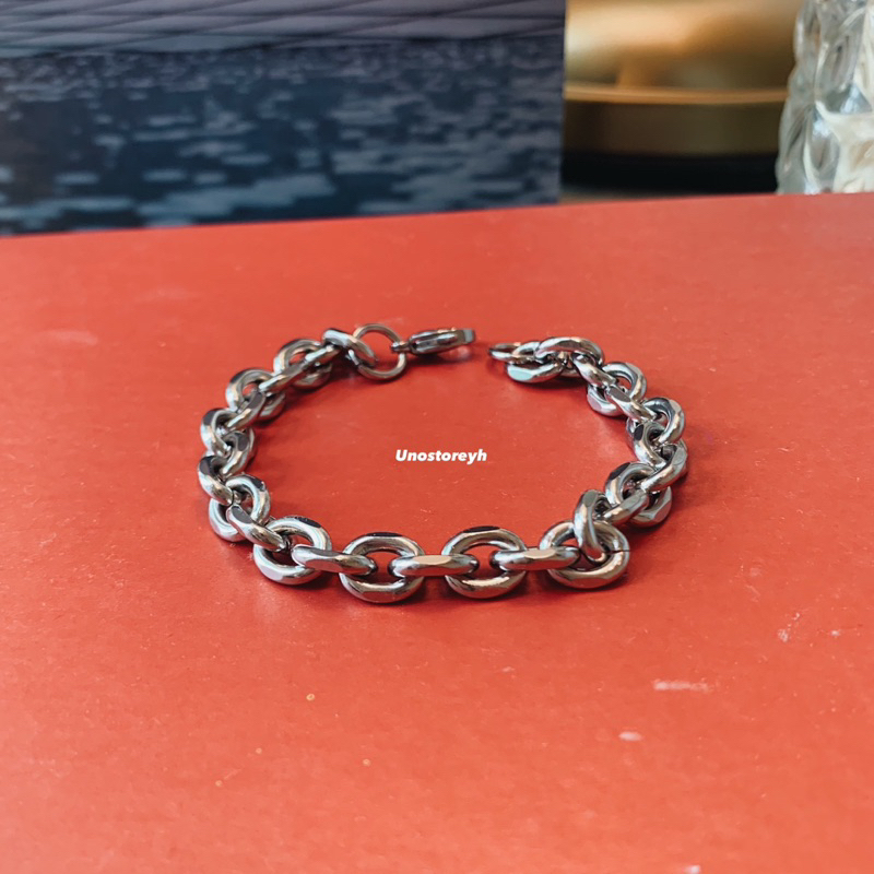 🔥Rounded Chain⛓ ข้อมือสแตนเลสโซ่ทรงกลม ตัวล็อคก้ามปู UNO047 | Shopee ...