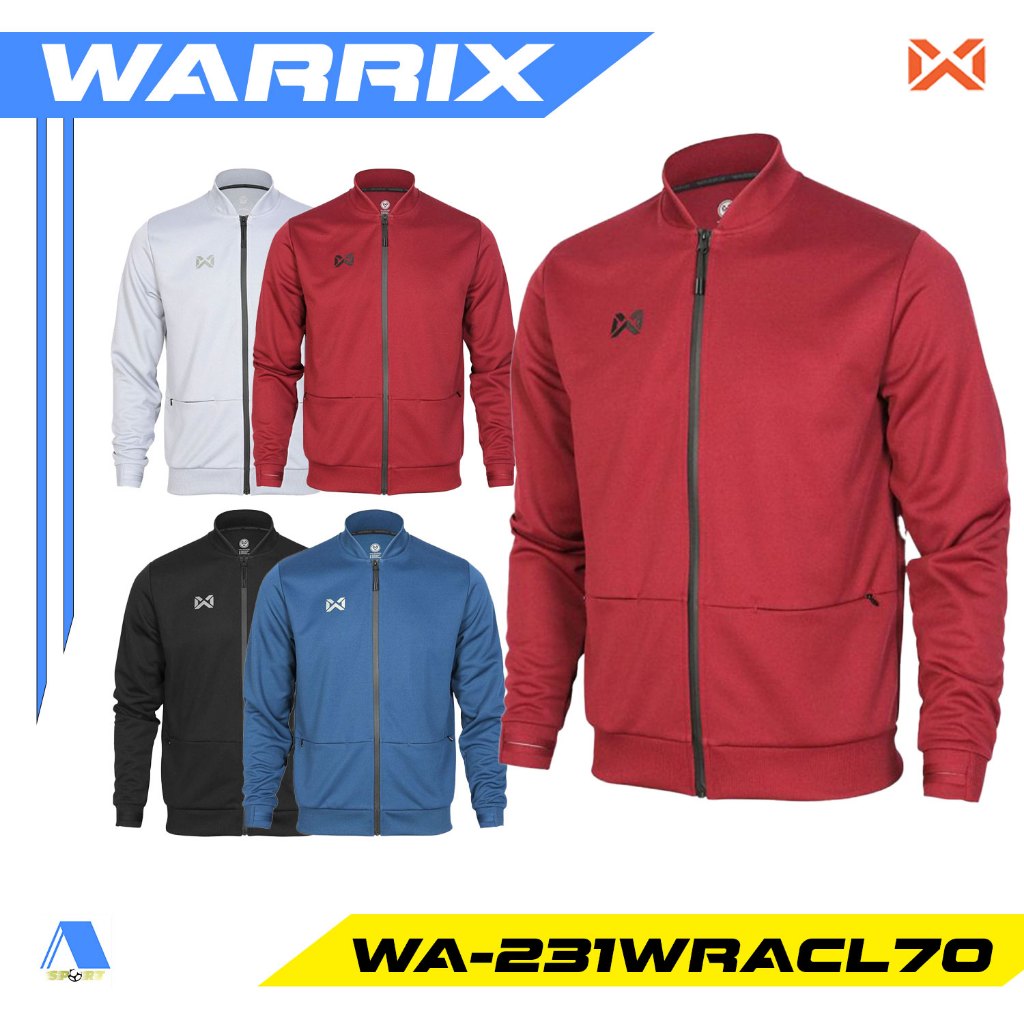 ลดเพิ่ม 30%@เสื้อวอร์มแจ็คเก็ตชาย เสื้อวอร์มแจ็คเก็ตแขนยาว วอริกซ์ WARRIX WA-231WRACL70 ของแท้ ...