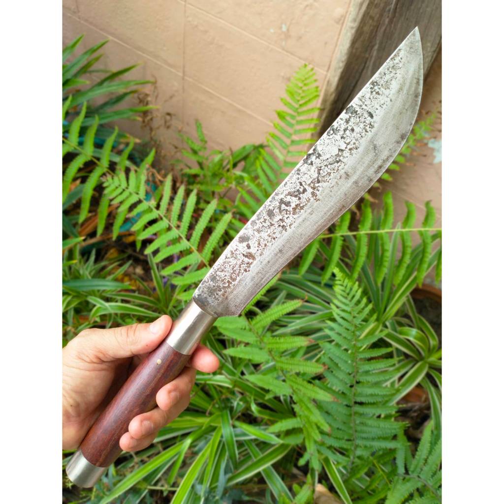 มีดเหน็บ อีเหน็บ (E-Nep) มีดพกพา มีดเดินป่า มีดแคมป์ ใบ 9.1” SUP9 ผิวไฟ ด้ามไม้ประดู่ คอ-ท้าย ...