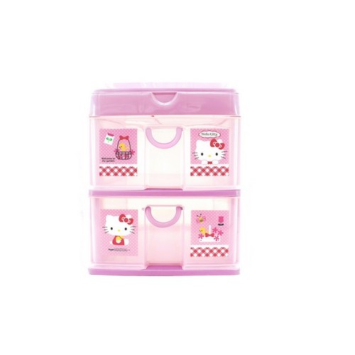 Micronware ลิ้นชักพลาสติกอเนกประสงค์ Hello Kitty Drawer ลายลิขสิทธิ์แท้ คิตตี้ สีชมพู รุ่น 5891 ...