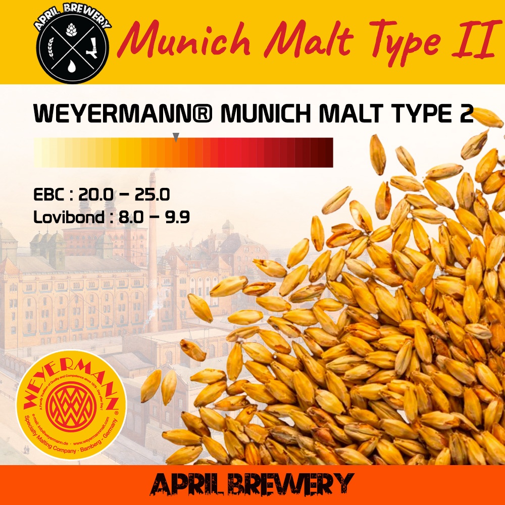 มอลต์ Munich Malt Type 2 (II) Weyermann Malt ทำเบียร์ จาก Germany ขนาด ...