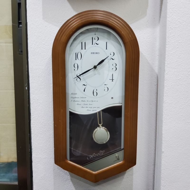 นาฬิกา Seiko AM613B Woody ดนตรีทุกชั่วโมง วนไป 6 เพลง เสียงดี 《มือ 2 ...