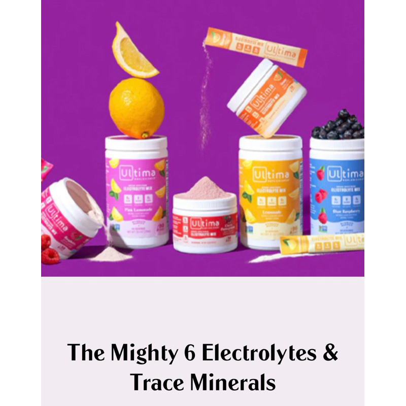 Ultima Replenisher Electrolyte Powder รส Grape Raspberry Orange 1 ...