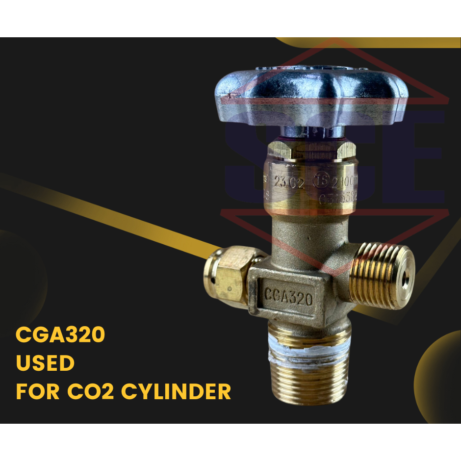หัววาล์ว CGA 320 ถอดจากถังใหม่ สำหรับ ถังคาร์บอนไดออกไซด์ ใส่ถังได้ทุก ...