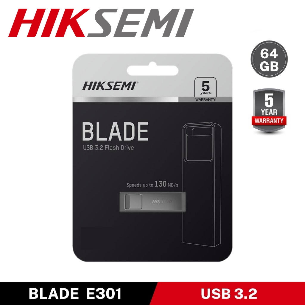 64 GB FLASH DRIVE (แฟลชไดร์ฟ) HIKSEMI BLADE E301 TRANFER UP TO 6x ...