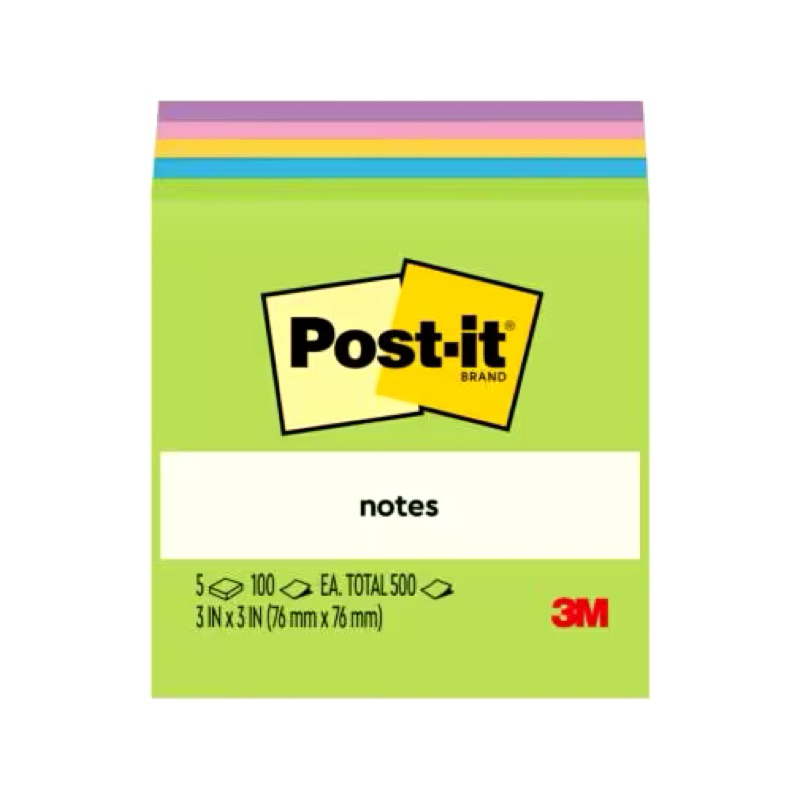Post-it 3M โพสต์อิท กระดาษโน๊ตกาว ขนาด 2x3 3x3นิ้ว แพ็ค 500แผ่น รุ่น ...