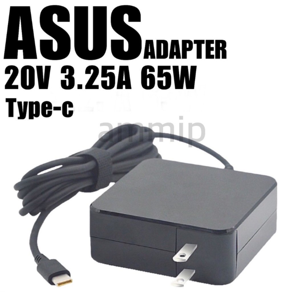 รุุ่นใหม่ Asus Adapter charger 20V/3.25A 65W หัว USB Type-C สายชาร์จ อะ ...