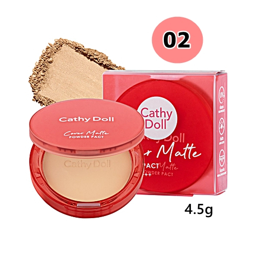 รุ่นใหม่ แป้งพัฟตลับพกพา Cathy Doll Cover Matte Powder Pact SPF30 PA ...