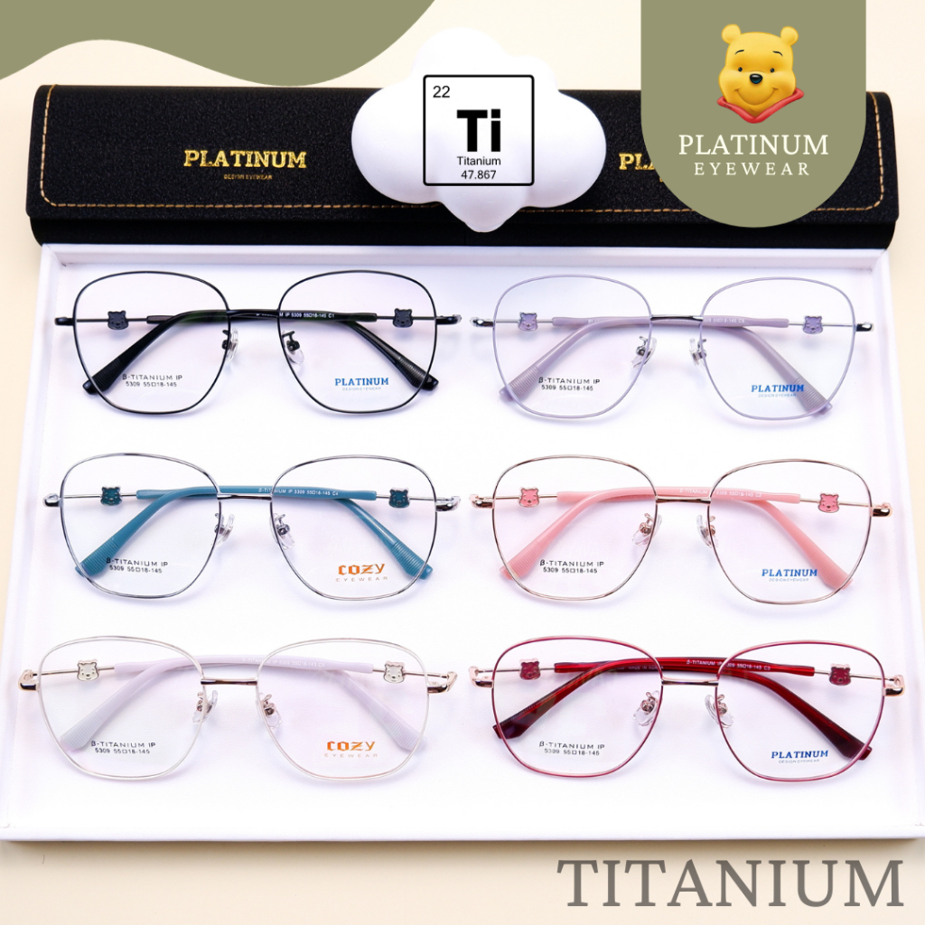 กรอบแว่นตาไทเทเนียม Platinum ของแท้ 100% Titanium IP รุ่นใหม่หนา ...