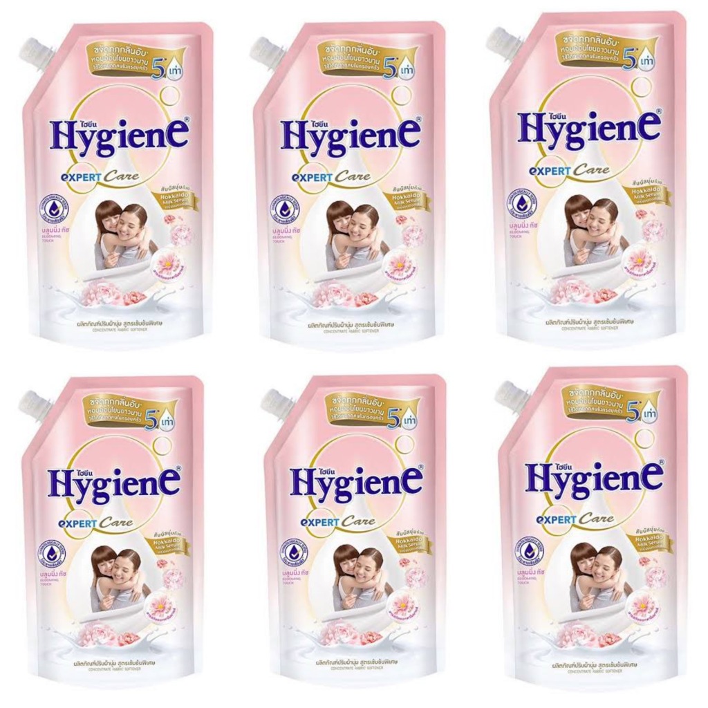 [ส่งฟรี] น้ำยาปรับผ้านุ่มไฮยีน 6 ถุง ขนาด 480-520 ml. | Shopee Thailand