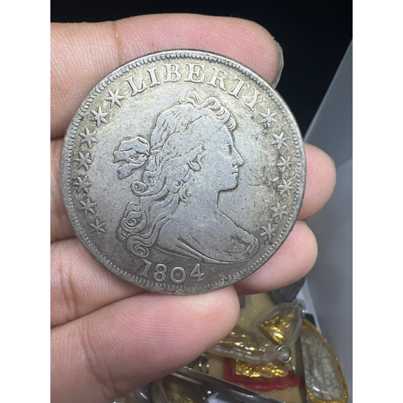 เหรียญ LIBERTY 1804 Draped Bust silver dollar | Shopee Thailand