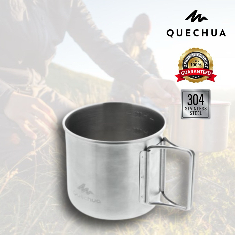 แก้วสเตนเลส 304 สำหรับแคมป์ปิ้ง (400 มล.) รุ่น MH150 QUECHUA | Shopee ...