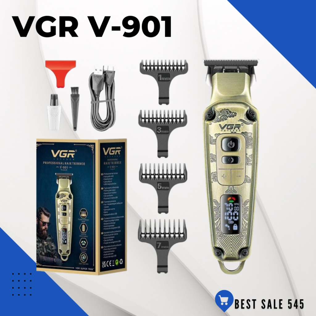 VGR ปัตตาเลี่ยนตัดผม ไร้สาย VGR รุ่น V-901 (สินค้าพร้อมส่ง) | Shopee Thailand