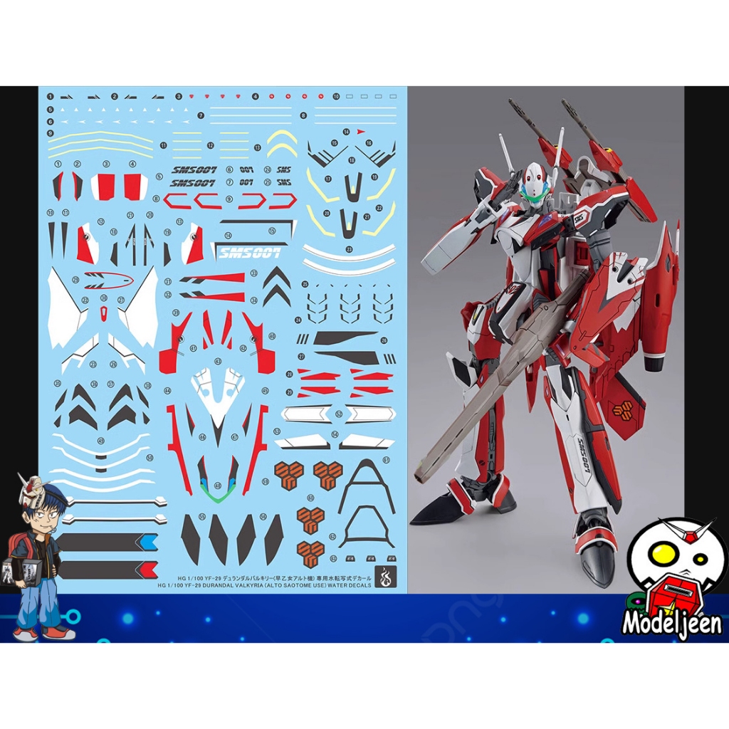 (Ghost Decal) Water Decal 170 HG YF-29 Durandal Valkyrie (Alto Saotome ...