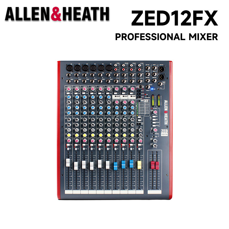 ++ Allen & Heath ZED-12FX ZED14 เครื่องผสมเสียงระดับมืออาชีพ, 6-Channel ...