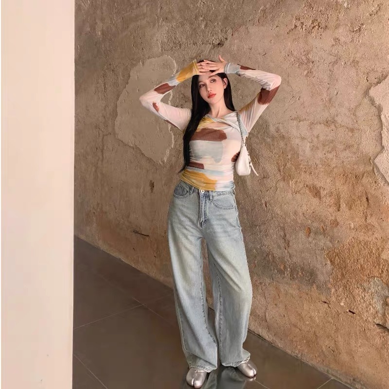 Cicishop(J756)เสื้อซีทรูแขนยาว ดีเทลเว้าอกหน้าหลังจ้ำด้านข้าง สีสันสวยงาม สไตล์สาวแซ่บ | Shopee ...