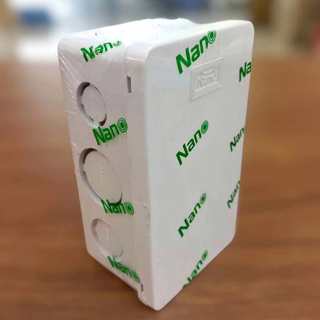 NANO กล่องพักสายสี่เหลี่ยม ขนาด 2x4 นิ้ว รุ่น NANO-24W (หุน) สีขาว , NANO-24Y สีเหลือง , NANO ...
