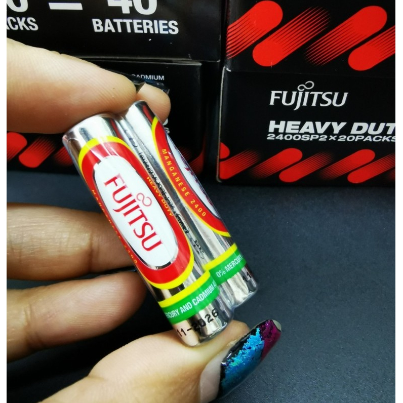 Fujitsu R03 AAA Heavy Duty 2400 ถ่านไฟฉาย ถ่านรีโมท ถ่านเทสสินค้า-แท้ ...