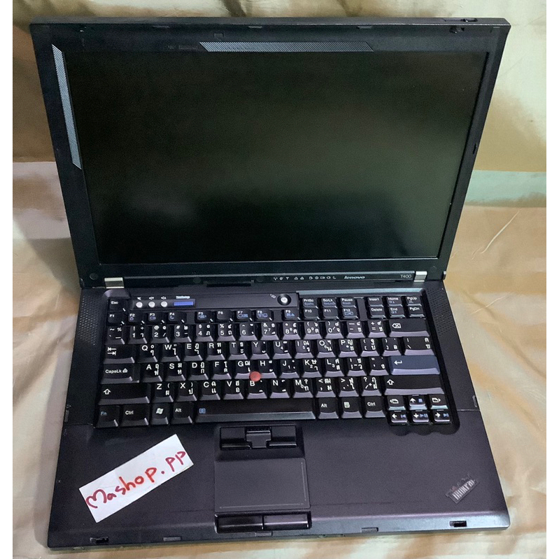 Notebook Lenovo T400 มือสอง อาการลองเสียบอะเดปเตอร์แล้วเปิดไม่ขึ้นหน้าจอ, DVD ,vga out,usb 3 ...