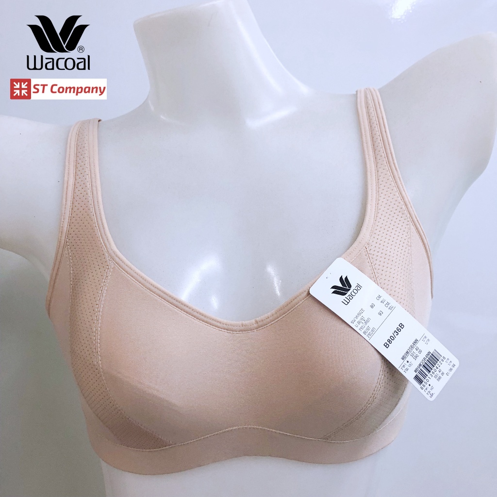 Wacoal Basic Bra ชุดชั้นใน ไม่มีโครง สีเนื้อ (NN) รุ่น WB9M41 เสริมฟองบาง seamless ไร้ตะเข็บ วา ...