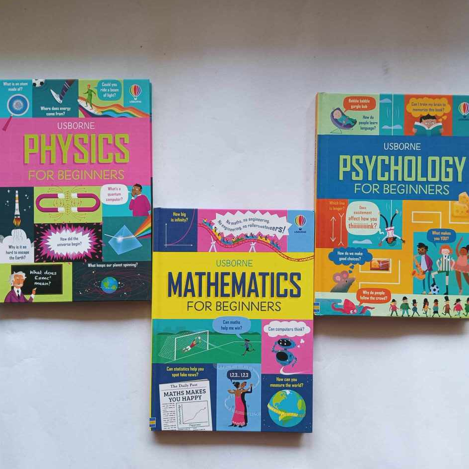 หนังสือ Usborne for Beginners Mathematics / Physics / Psychology ปกแข็ง ...