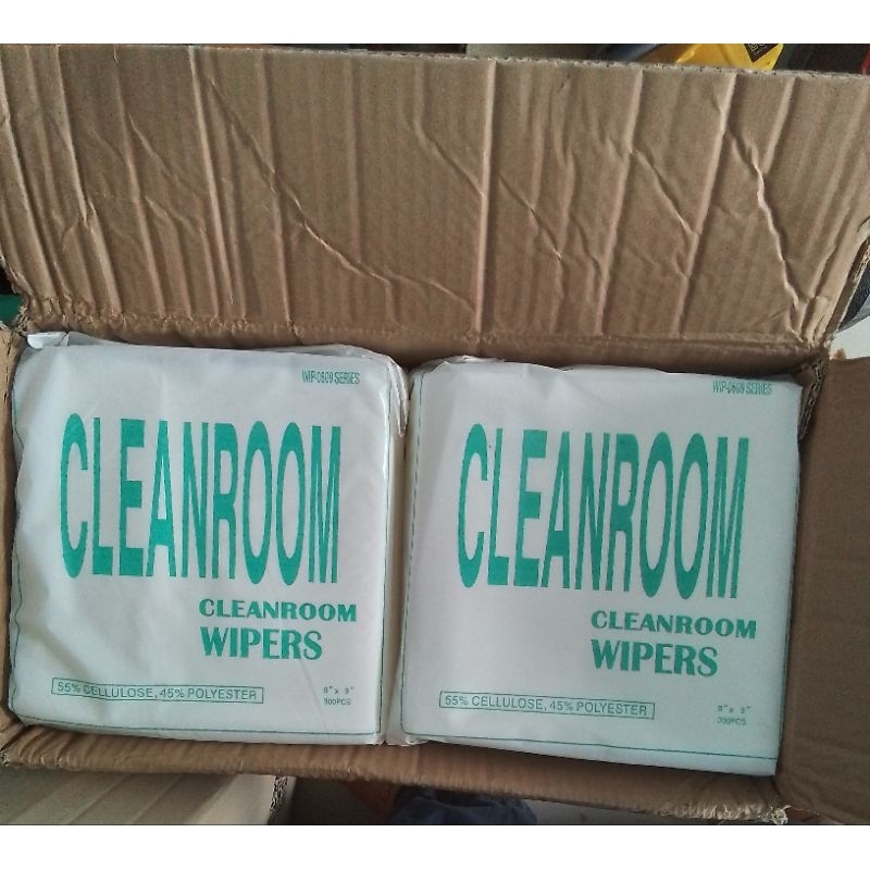 wipers cleanroom ผ้าไมโครไฟเบอร์,เช็ดหัวพิมพ์,ผ้าไร้ฝุ่น ขนาด 9"×9" 300 pcs. | Shopee Thailand