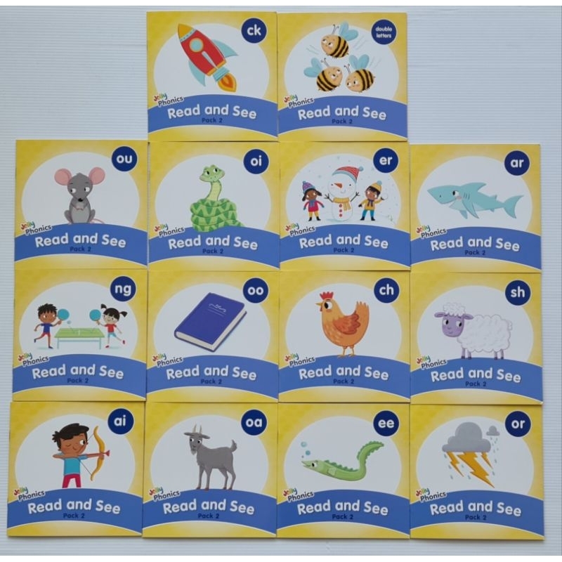 New Jolly Phonics Read and See, Pack 2 (digraphs, 14 books) | Shopee ...