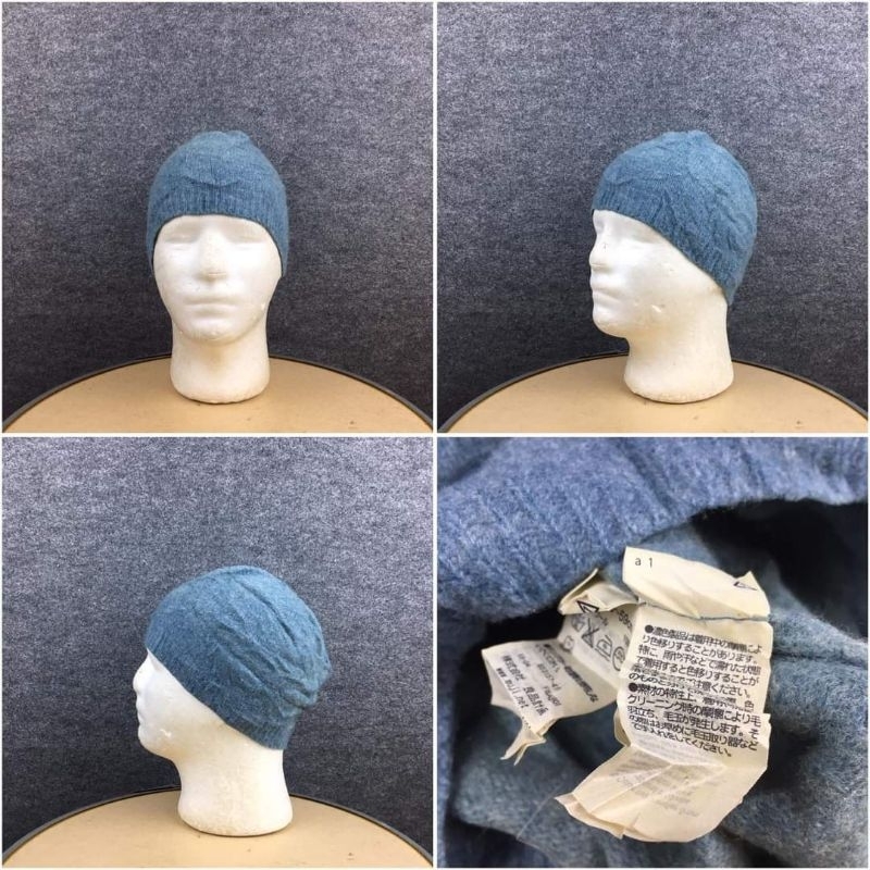 Muji beanie หมวกไหมพรมมูจิมือสอง | Shopee Thailand