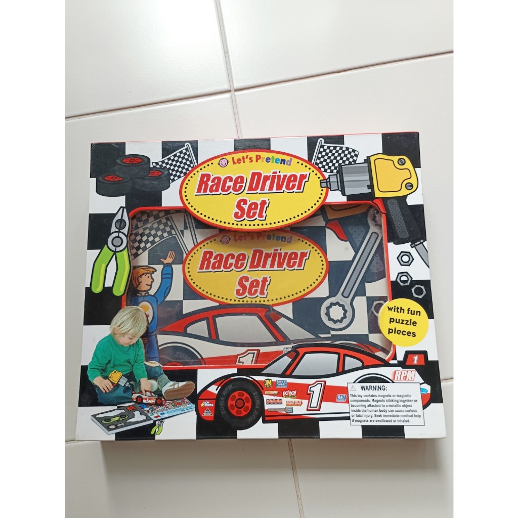หนังสือเด็กภาษาอังกฤษมือสอง Let's Pretend Race Driver Set | Shopee Thailand