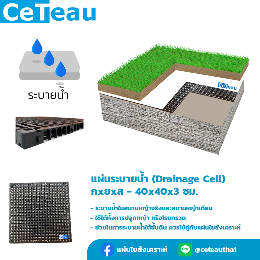 แผ่นระบายน้ำ (Drainage Cell) 1 แผ่น | Shopee Thailand