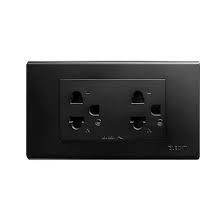 ชุดเต้ารับคู่ 3 ขากลม ELECKTA N BASIC สีดำ | Shopee Thailand