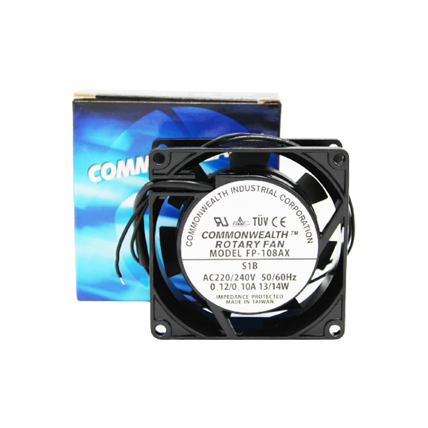 FP-108D/DC, FP-108AX S1BW พัดลมระบายความร้อน 3″ ทรงสี่เหลี่ยม 80*80*25 ...