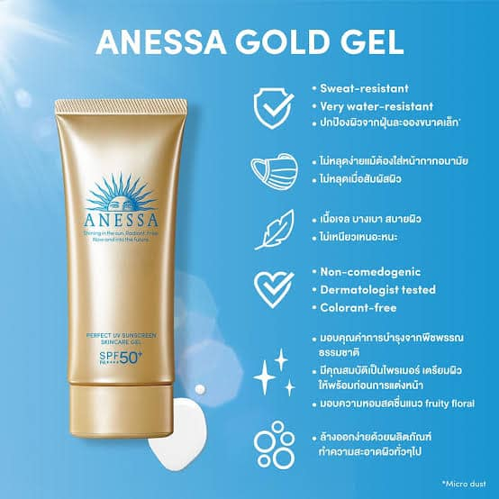 Shiseido Anessa Perfect UV Sunscreen Skin Care Gel SPF50/PA+++ 90ml สคป.ไทยสูตรนี้ช่วยลดการทำลาย ...