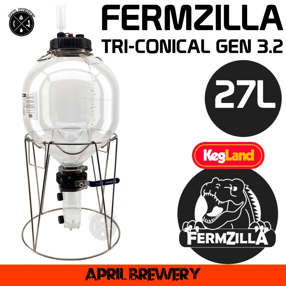FermZilla 27L Tri-Conical Starter Kit Gen 3.2 ถังหมัก ทำเบียร์ + Closed ...
