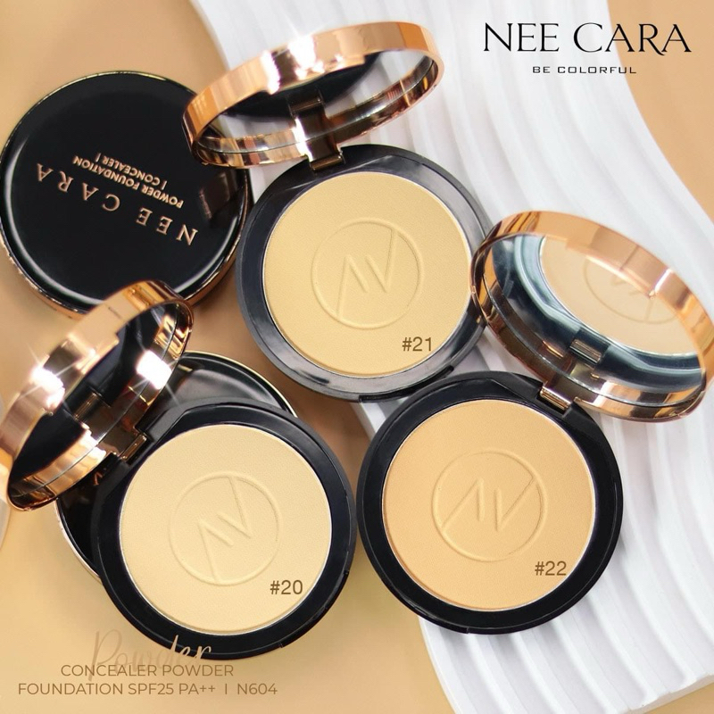 แป้งพัฟผสมรองพื้น แป้งนีคาร่า NEE CARA N604 POWDER FOUNDATION SPF 25PA ...