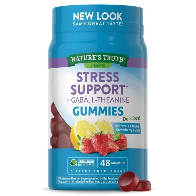 Nature's truth Stress Away Gummies GABA + L-Theanine 48 Gummies ...