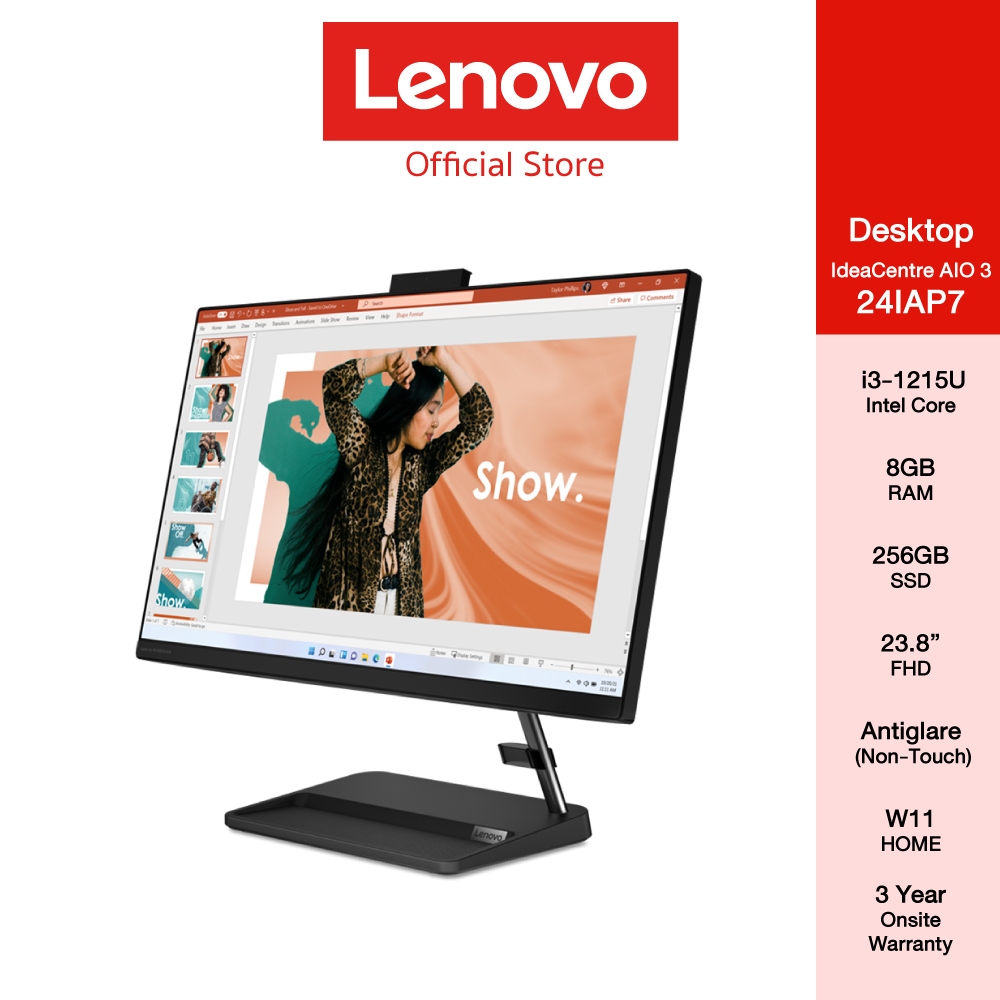 Lenovo Desktop ideacentre AIO 3 24IAP7 - F0GH00X6TA i3-1215U Ram 8GB SSD 256GB Window 11 Home ...