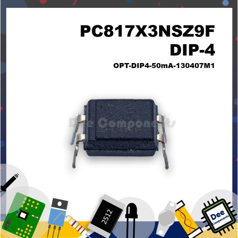SHARP PC817X3NSZ9F 80V 5000V 50mA 0.1V@1mA 20mA Optocouplers OPT-DIP4-50mA-130407M1 (10 ชิ้น ...