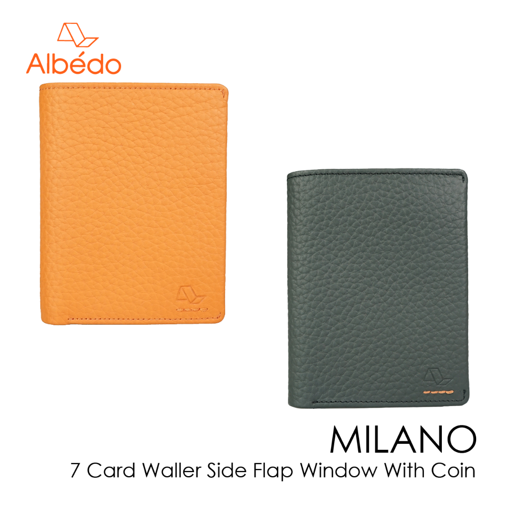 [Albedo] MILANO 7 CARD WALLET SIDE FLAP WINDOW WITH COIN กระเป๋าสตางค์ ...