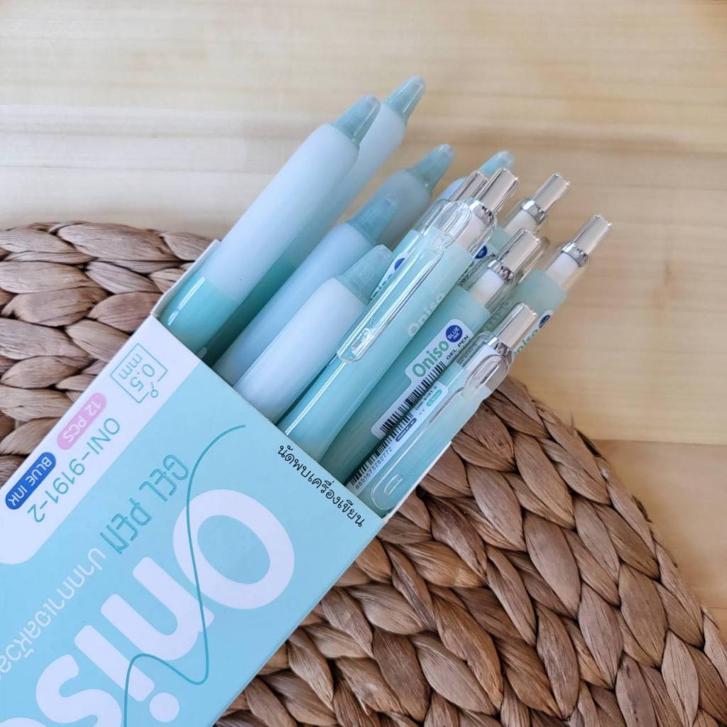 ปากกาเจลหัวลูกลื่น 2 ชั้น ONISO GEL PEN 0.5 MM ปากกาเจลแห้งไว รุ่น ONI ...