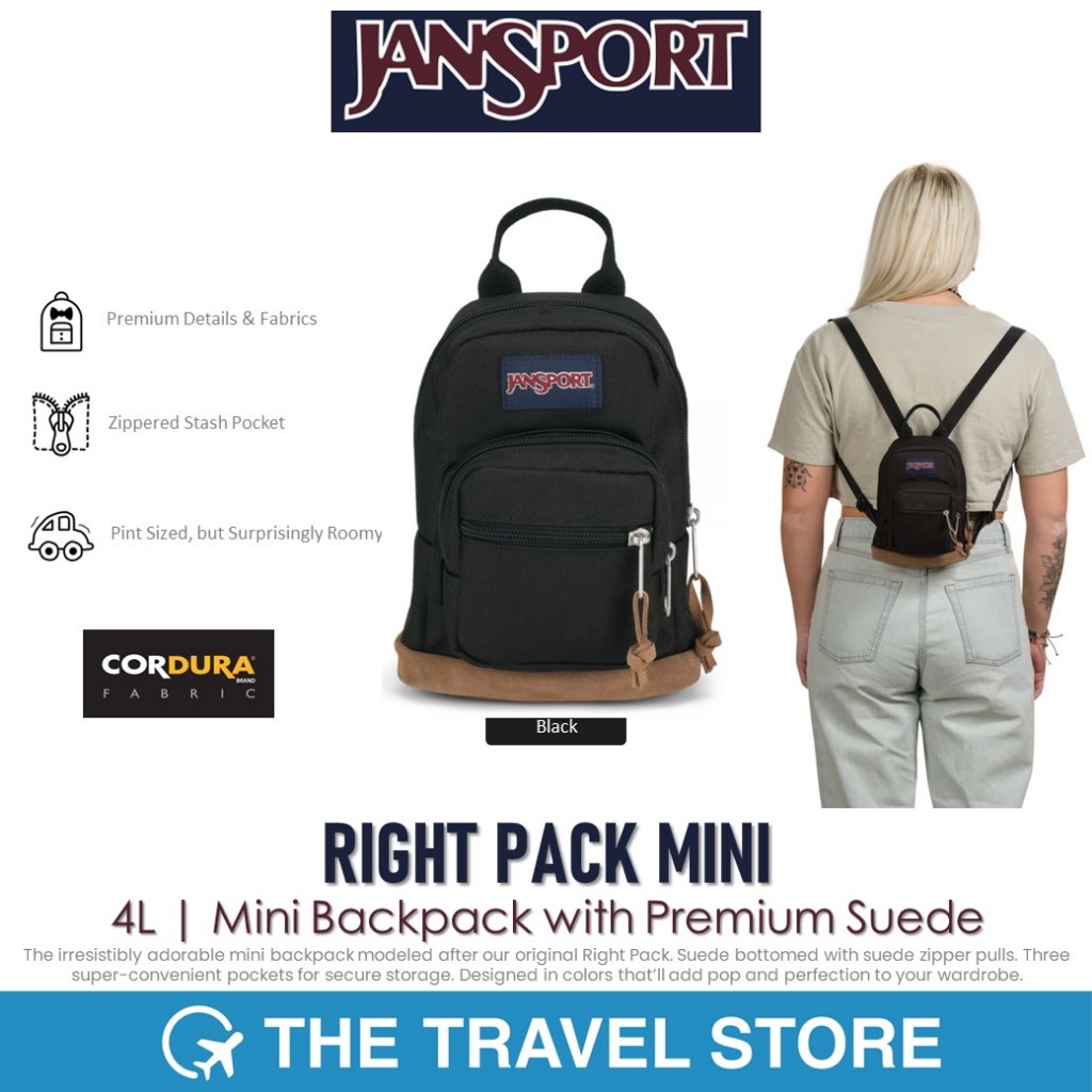 JANSPORT Right Pack Mini 4L | Mini Backpack with Premium Suede กระเป๋า ...