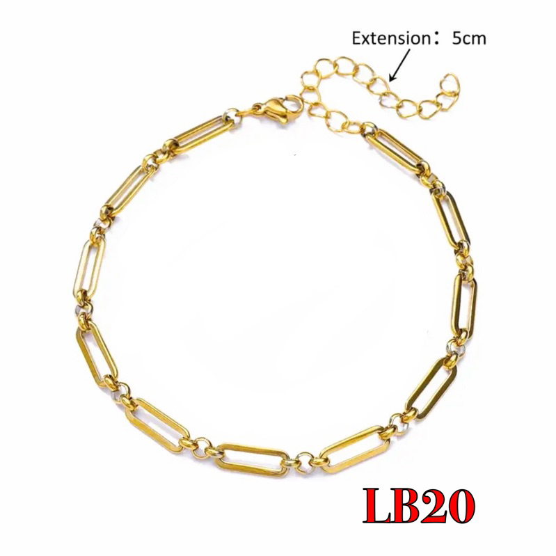 LB20-LB22 สร้อยข้อมือและสร้อยข้อเท้าสแตนเลสแท้ 100% | Shopee Thailand