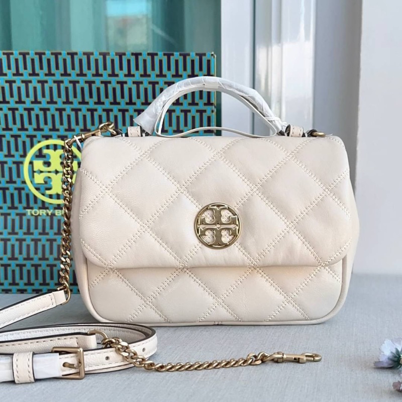 พร้อมส่ง [สด-ผ่อน]Tory Burch Willa Mini Top Handle Bag 153399 | Shopee ...