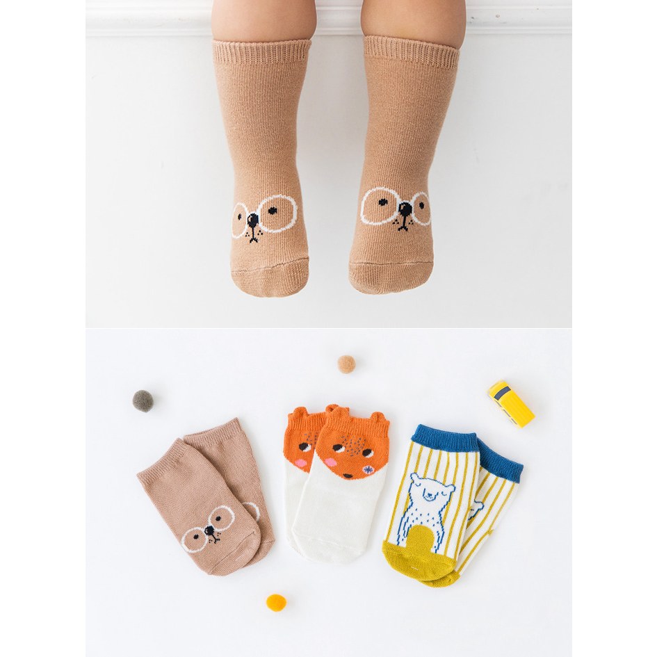 พร้อมส่ง แท้ 100% Cordi-i ถุงเท้าเด็กเกาหลี 3 sets | Shopee Thailand