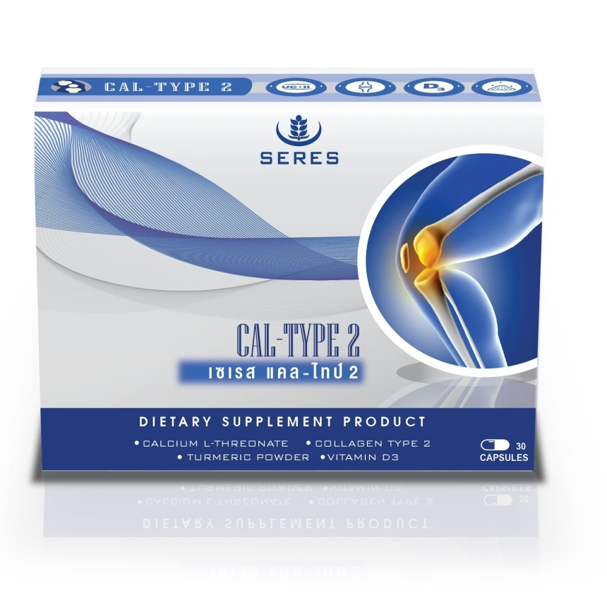 Seres Cal-type2 30 capsules เซเรส แคล-ไทป์ 2 30 แคปซูล บำรุงข้อ บำรุงกระดูก ข้อเข่าเสื่อม ขาด ...