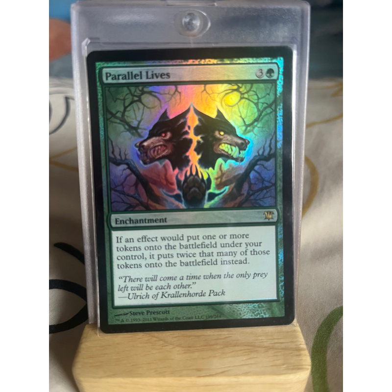 การ์ด MTG Parallel Lives Foil Green Magic the Gathering EDH รุ่น ISD ...