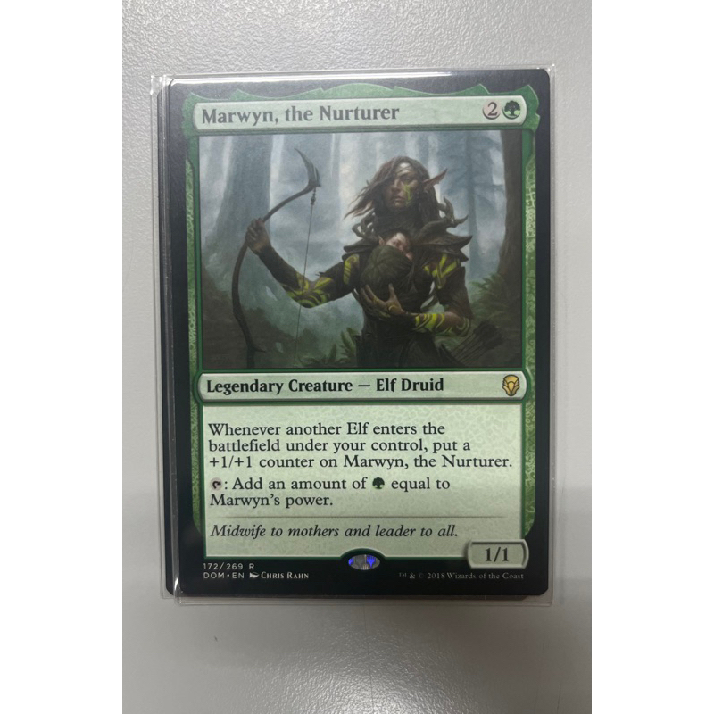 การ์ด MTG Marwyn, the Nurturer Green Magic the Gathering EDH รุ่น DOM ...